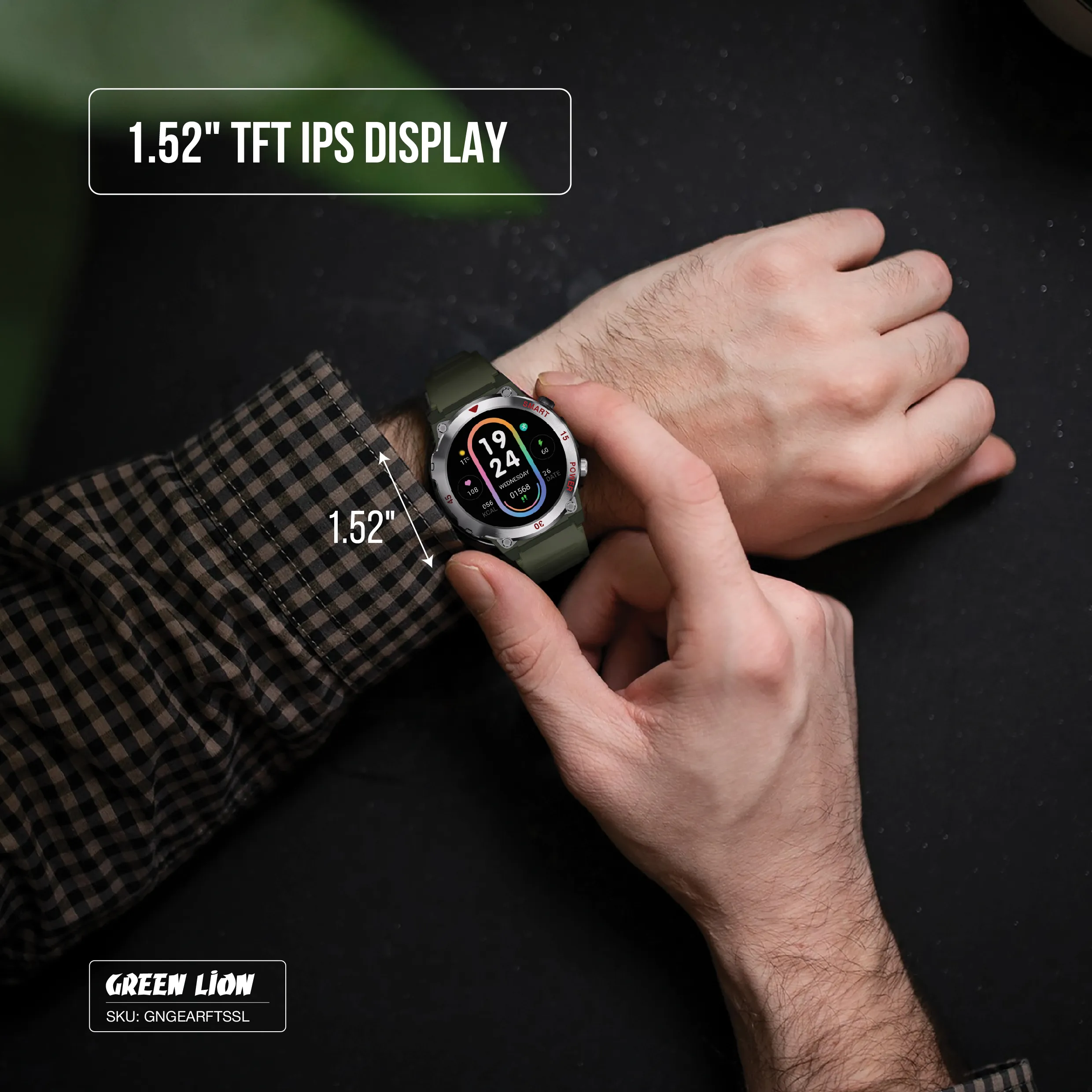 Green Lion Gear Fit Smart Watch/ساعة جرين ليون جير فيت الذكية - AmmanBox